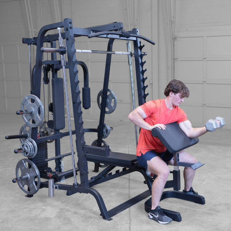 Body-Solid GS348QP4 Series 7 Smith Machine Gym - Black Frame — Strength ...