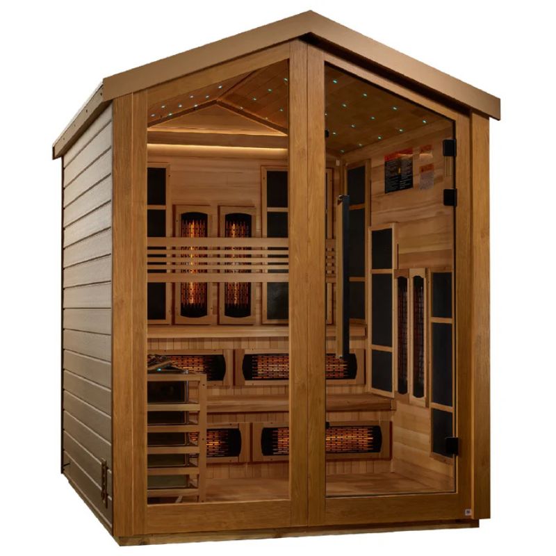 Golden Designs Kaskinen 6-Person Hybrid Outdoor Sauna — Strength ...