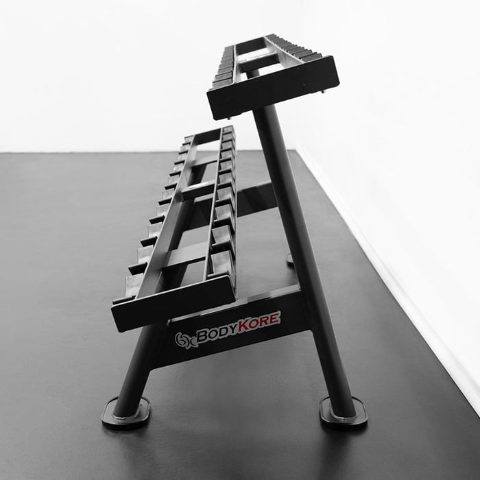 BodyKore G231 Signature 2 Tier Pro Dumbbell Rack - Heavy-Duty Storage ...
