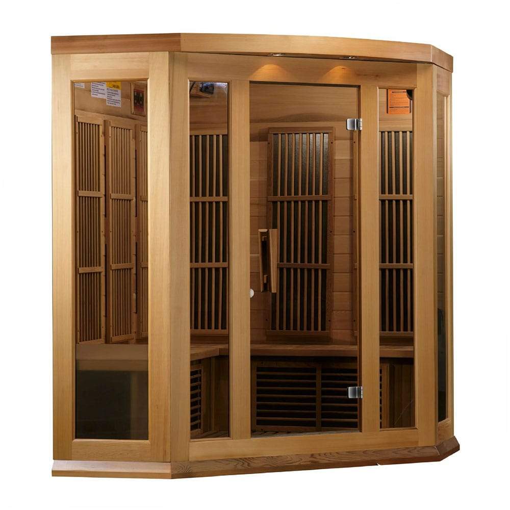 Maxxus 3-Person Corner Near Zero EMF FAR Infrared Sauna MX-K356-01-ZF ...