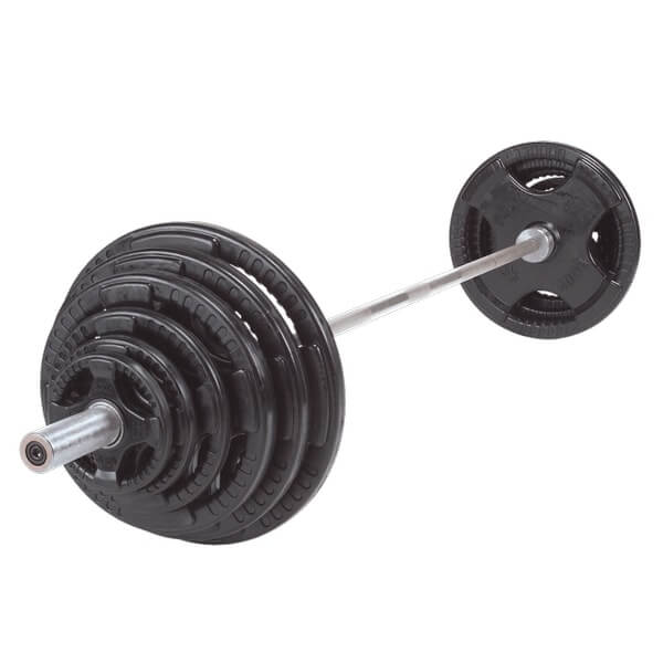 Body-Solid Rubber Grip Olympic Plate and Barbell Set OSR — Strength ...