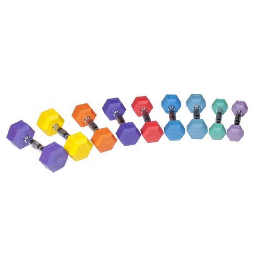 York Barbell 15402 Colored Rubber Dumbbells - Buy Online — Strength ...