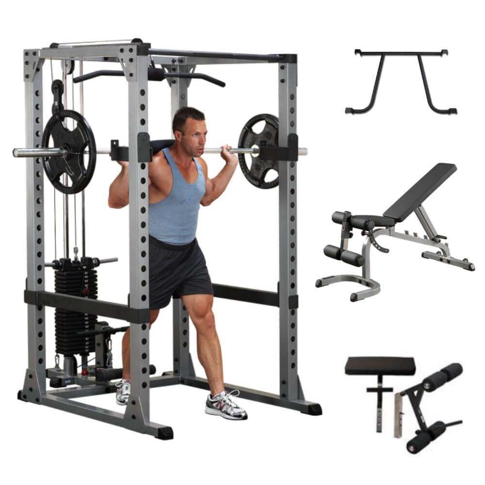 Body-Solid GPR378P4 Pro Power Rack Gym Package — Strength Warehouse USA