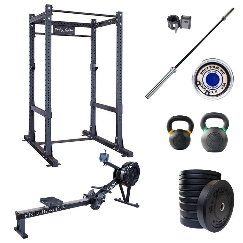 Body-Solid Ultimate Garage Gym Power Rack Package — Strength Warehouse USA