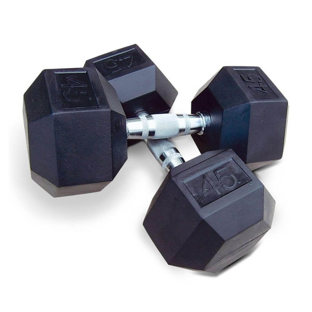 Intek Strength Rubber Hex Dumbbell Sets — Strength Warehouse USA