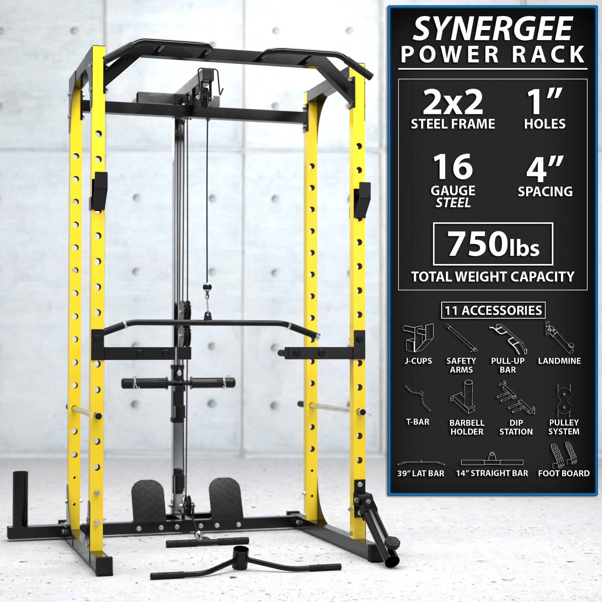 Synergee Power Rack With Pulley System - Buy Online — Strength ...