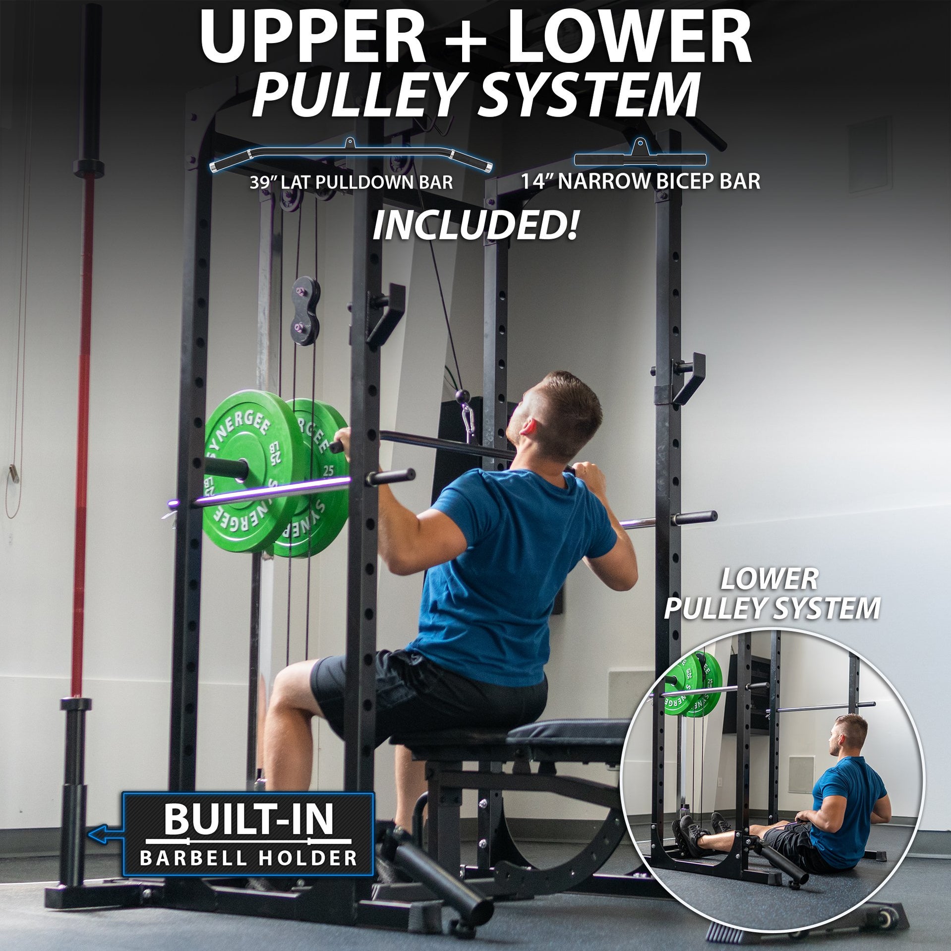 Synergee Power Rack With Pulley System - Buy Online — Strength ...